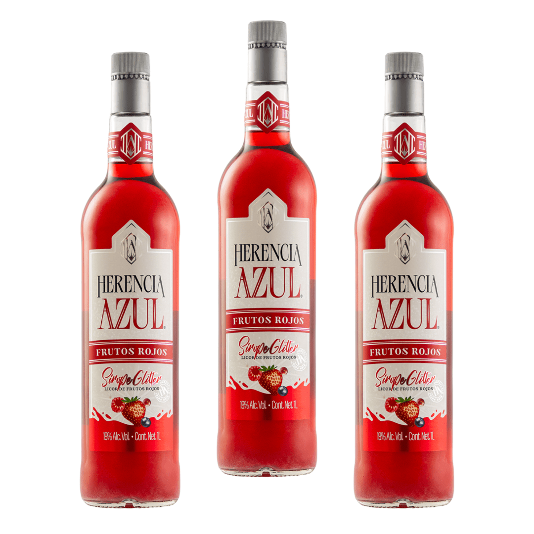 Tripack Licor de Vodka Herencia Azul Frutos Rojos 1 L Herencia Azul ...
