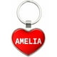 Amelia - I Love Name Metal Heart Keychain Key Chain Ring, Multiple ...