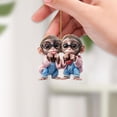 2D Monkey Car Keychain,Cute Monkey Ornament,Acrylic Monkeys Car ...