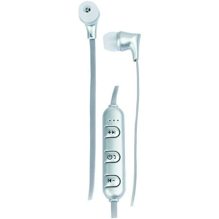 iEssentials IE-BTELX-SLV Lux Bluetooth Earbuds with Microphone, Silver ...