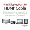General Electric 6 ft Mini DisplayPort to HDMI Cable, White, 33771 ...