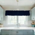 Solid Poplin Window Valance 58" Wide Navy Blue - Walmart.com