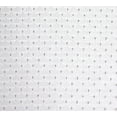 Serafina Home White Fabric Shower Curtain Modern Geometric With Silver