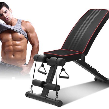 Weight Bench Adjustable,Foldable Compact Workout Bench for Home Gym ...