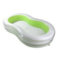 Pool Central 94.5" Green and White Inflatable Figure 8 Swimming Pool ...