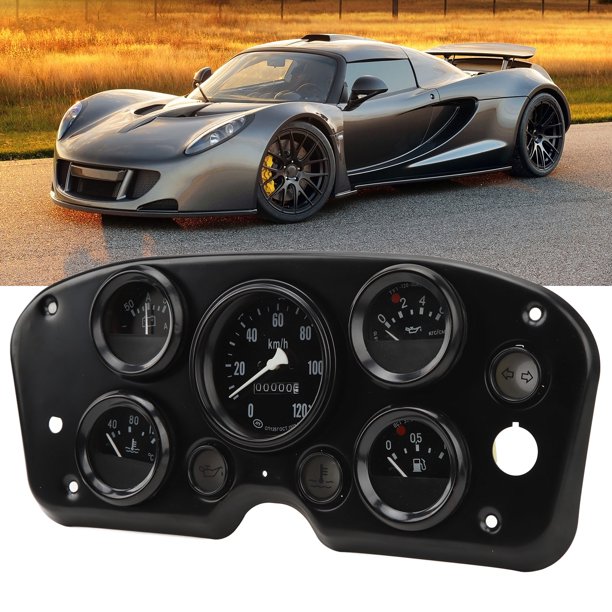 Speedometer Gauge Cluster, Simple Setup 5 In 1 Instrument Panel Gauge ...