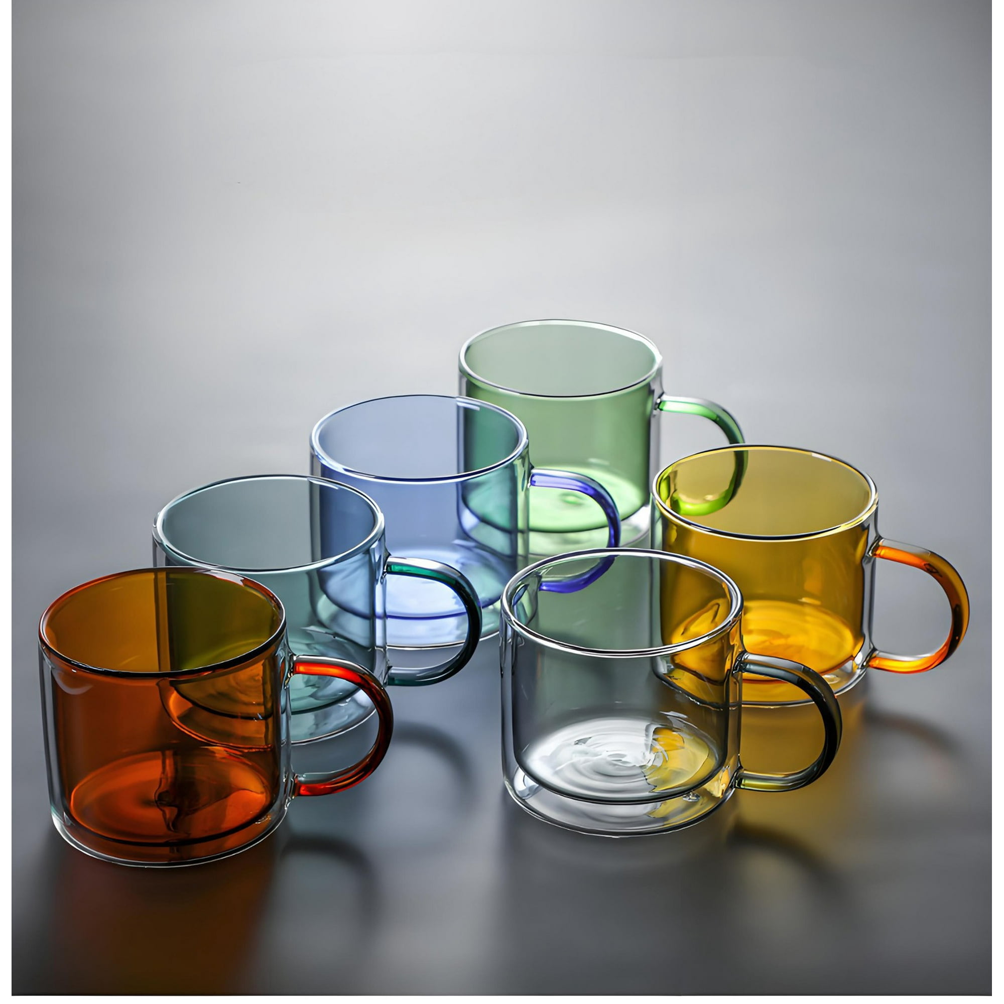 Click here for Kloer Double-Layered Colored Glass Cup High Borosi... prices