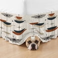 Bohemian Bed Skirt Bed Skirts King Size 16 Inch Drop, Orange Navy Blue ...