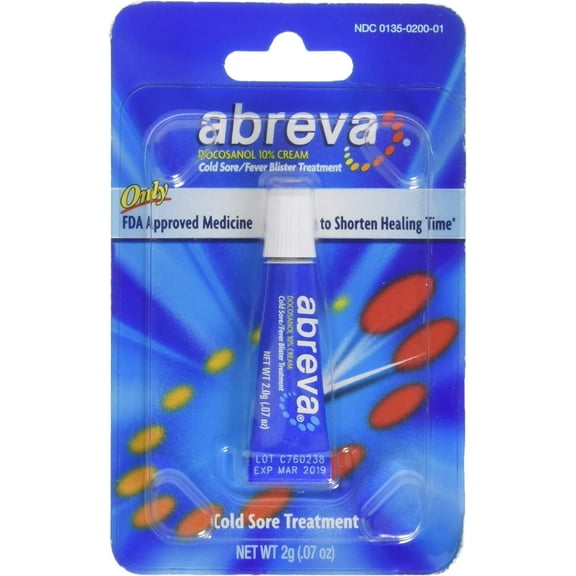 Abreva Cold Sore Rapid Pain Relief and Fever Blister Treatment Medicine ...