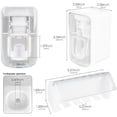 5 Slots Wall Mount Toothbrush Holder with Cover, Self Adhesive Storage ...