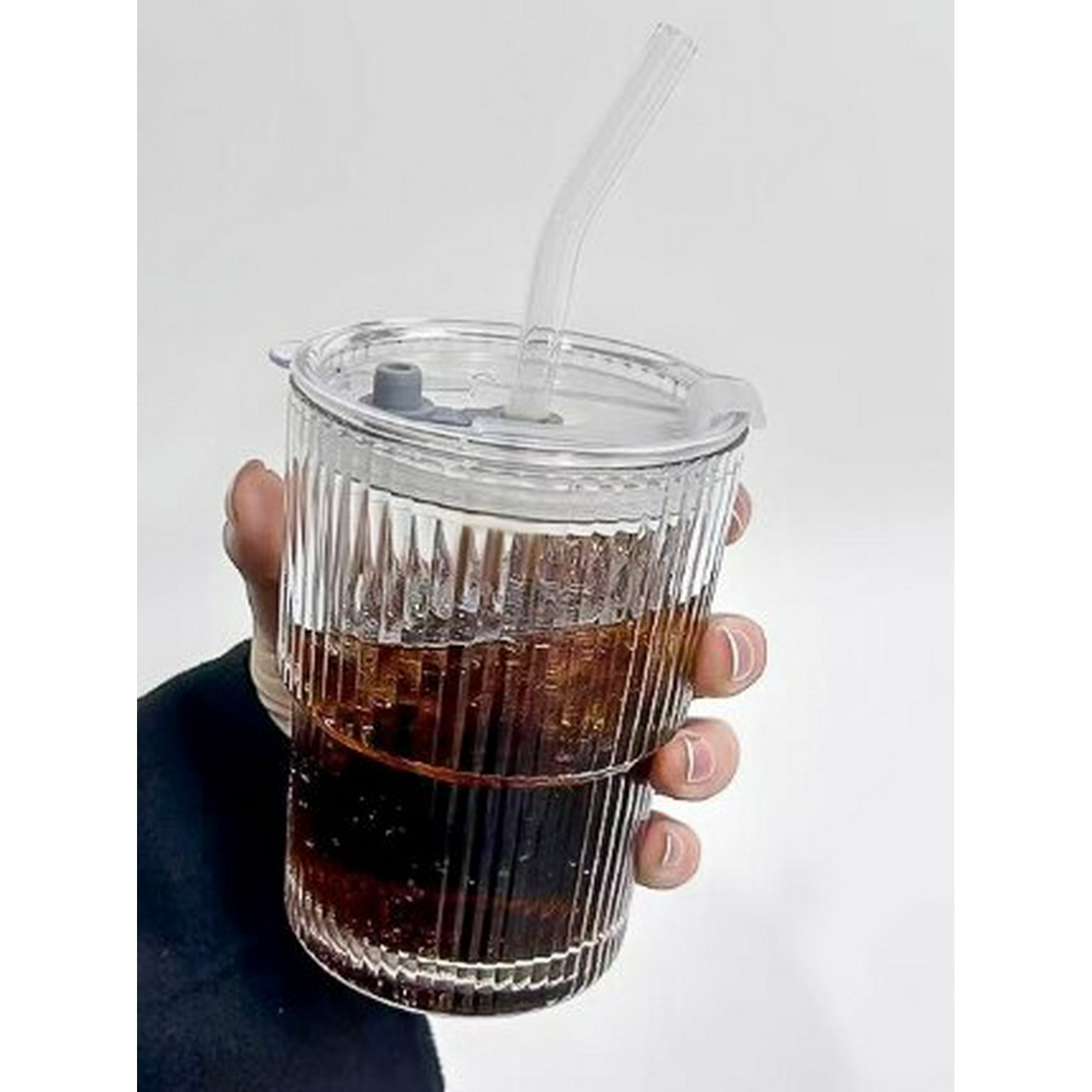 Click here for Wu Hengbo Glass Coffee Cups With Lids And Straw  D... prices