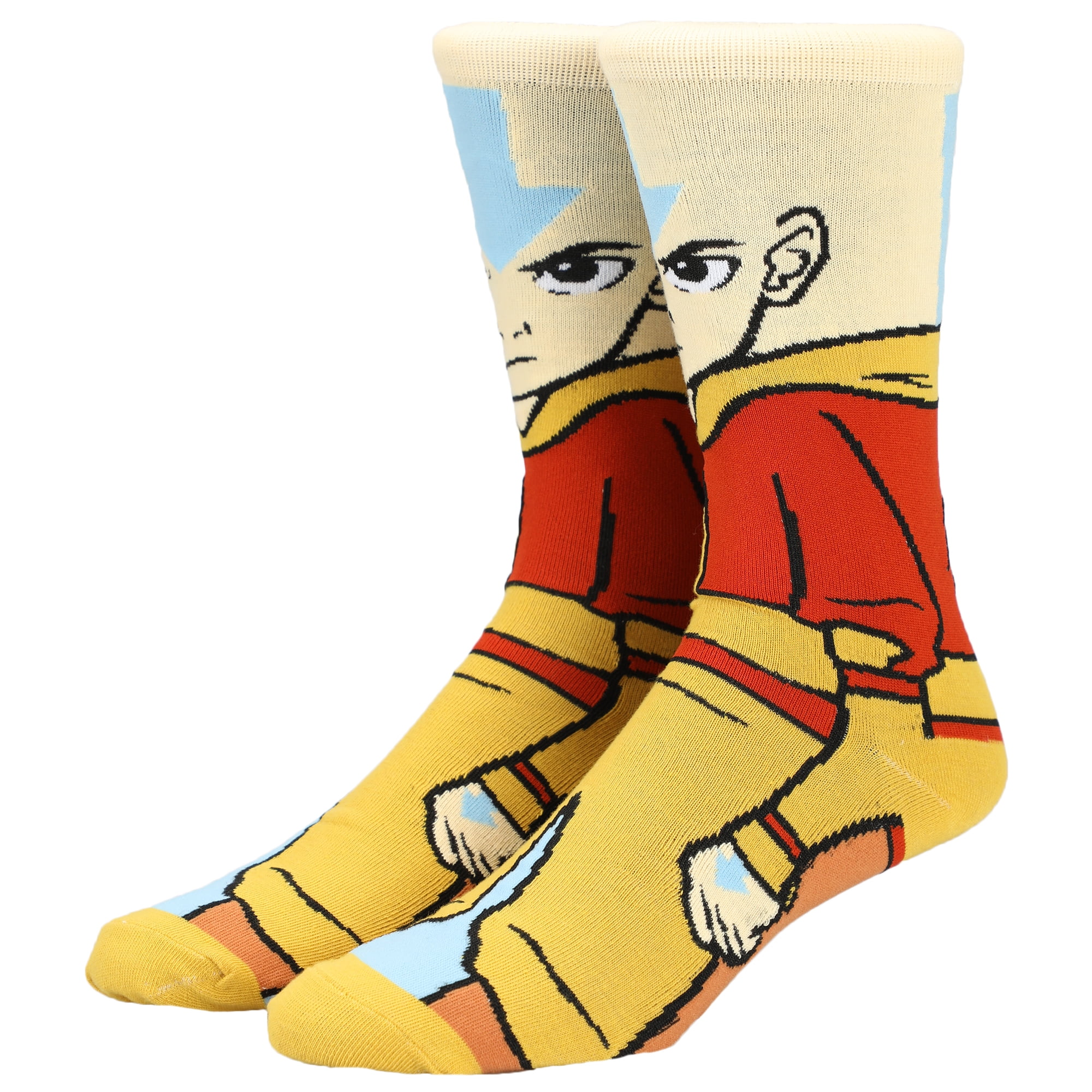 Avatar The Last Airbender Aang Animigos 360 Character Crew Socks for ...