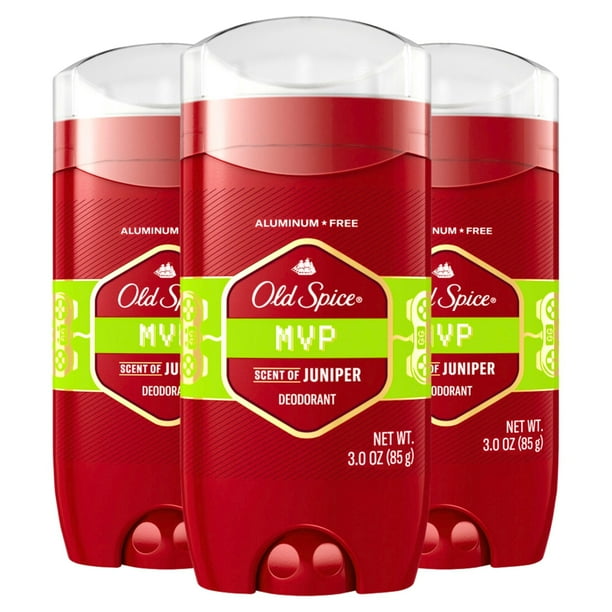 Desodorante Old Spice MVP sin aluminio para hombre, 90 ml (paquete de 3) | Bodega Aurrera en línea