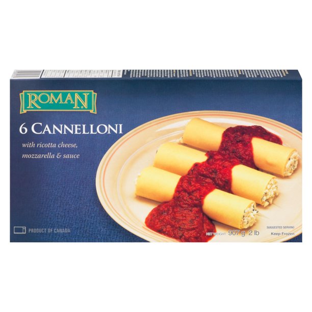 Roman Cheese Roman Six Cannelloni with Ricotta Cheese And Mozzarella ...