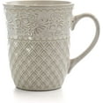 Elama Ivory Lotus 16 Pieces Square Dinnerware Set - Walmart.com