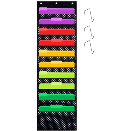 (10 Pockets) Premium Hanging File Folder Organizer, Cascading Wall ...