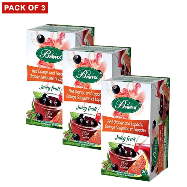 Biofix Fruit Juice Tea Black Tea with Red Orange & Lapacho 20x2g (Pack ...