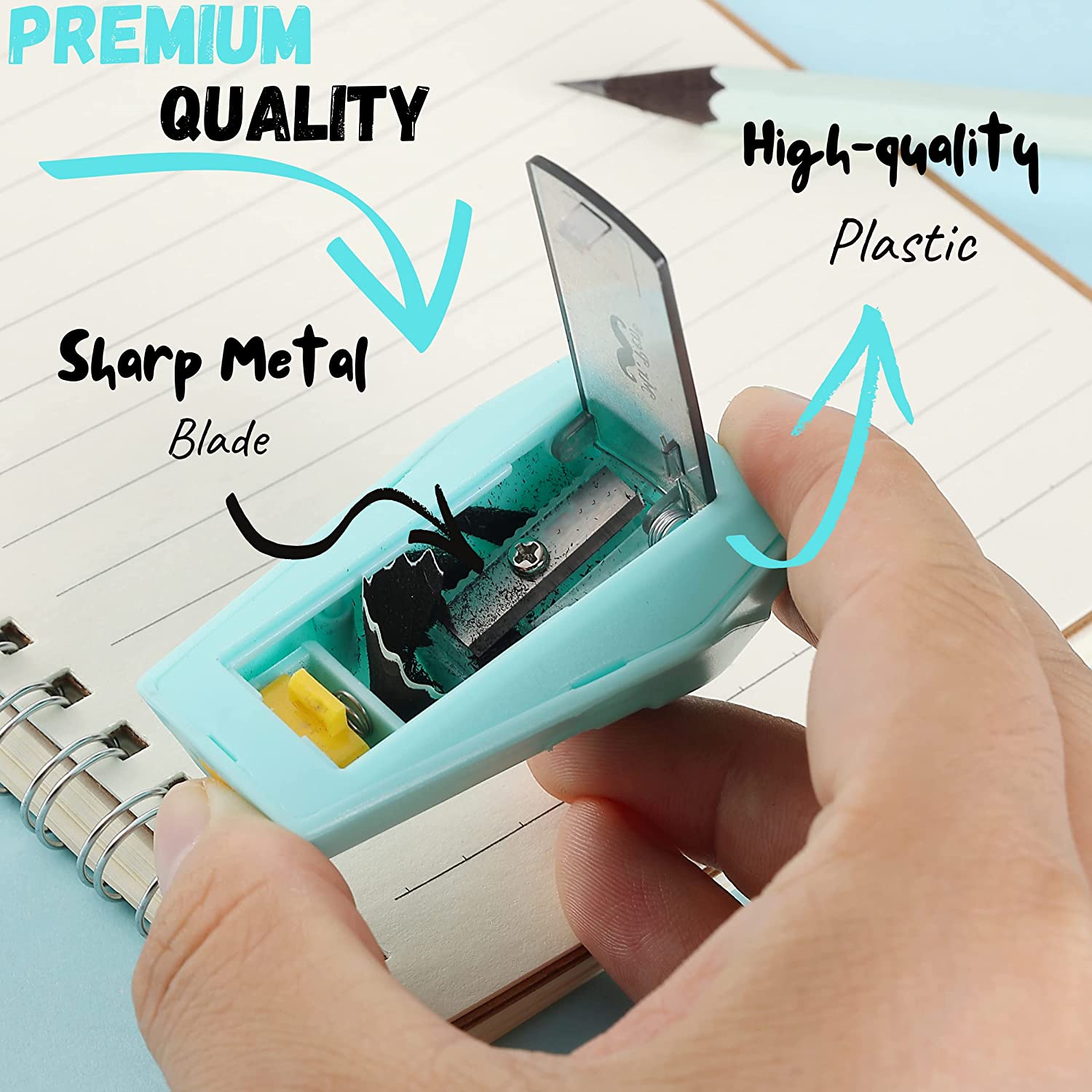 Mr. Pen- Cute Pencil Sharpeners, 6 Pcs, Colorful Pencil Sharpeners with ...