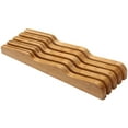 YBM Home in-Drawer Bamboo Kitchen Knife Block Wooden Butcher Knife ...