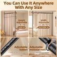 Room Divider No Drilling Curtain Rod Wall Divider for Room Separation ...