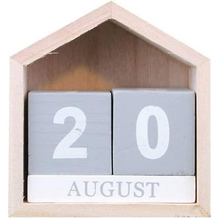 Wooden Perpetual Calendar Cube Block Table Calendar Wooden Calendar ...