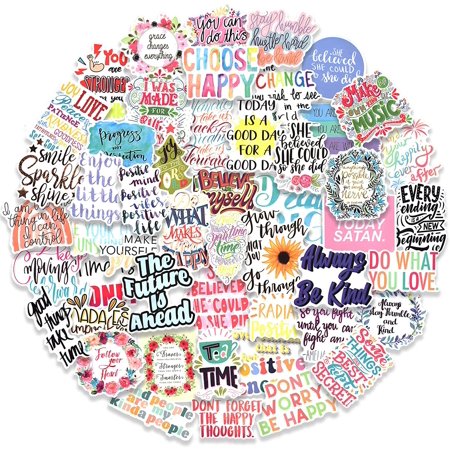 50pcs Inspirational Stickers for Laptop, Motivational Quotes Decals ...