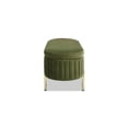 Jennifer Taylor Home Chloe Modern Glam Storage Bench Olive Green ...