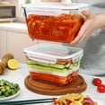 2 Pack Large Glass Storage Containers with Lids 85oz/10.5cup Big ...
