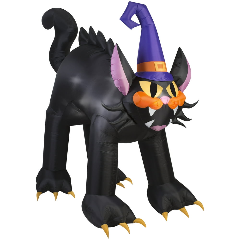 Gemmy Animated Airblown Scary Cat OPP, 8.5 ft Tall, black - Walmart.com ...