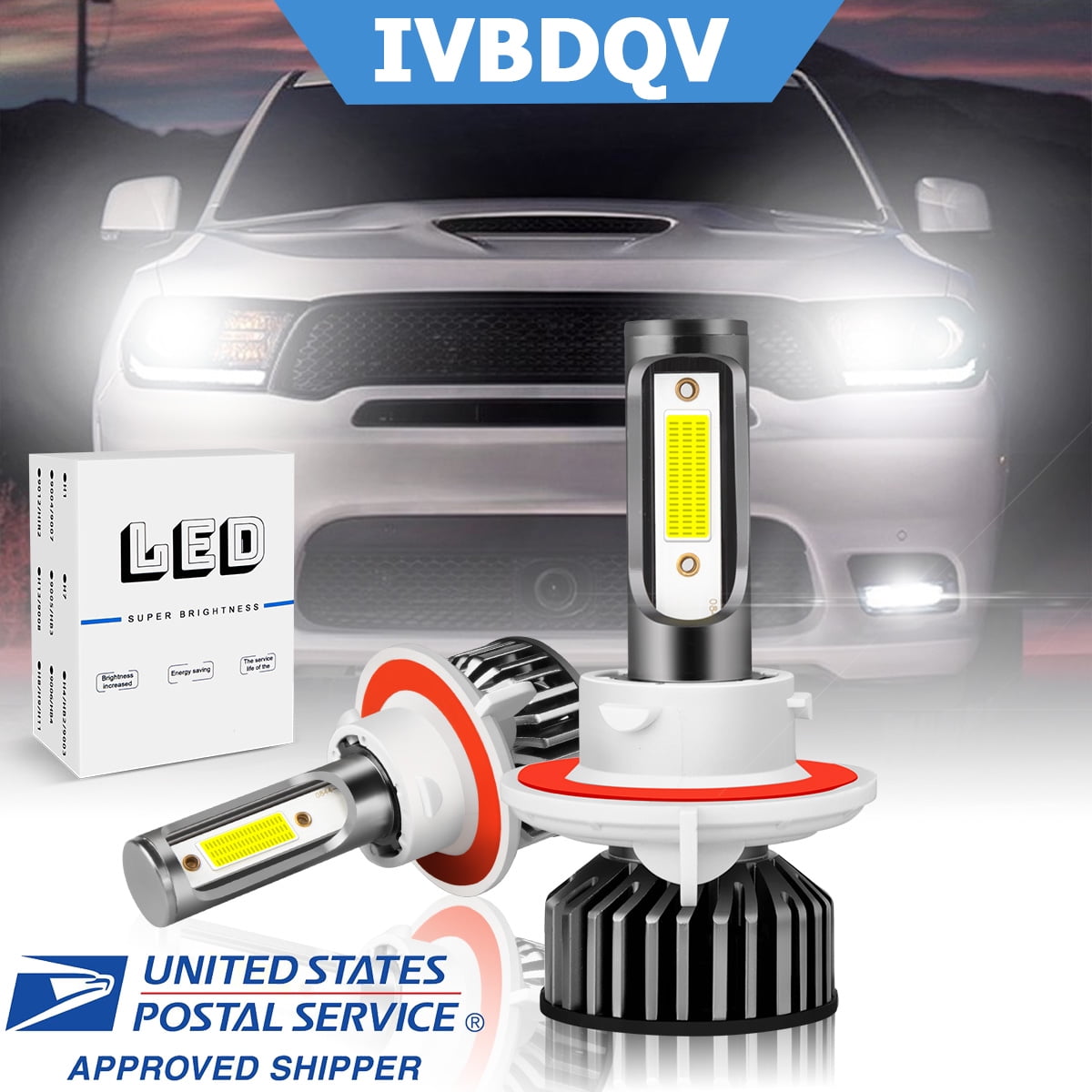 For Dodge Grand Caravan 2010 Front LED Headlight High/Low Dual beam ...