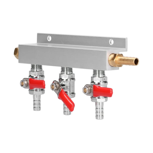 Gupbes 3 Way Gas Splitter CO2 Gas Distribution Manifold With 5/16 Inch ...