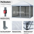 MASTERCANOPY 10 x 10ft Pop-up Canopy Tent with Mesh Walls, White ...