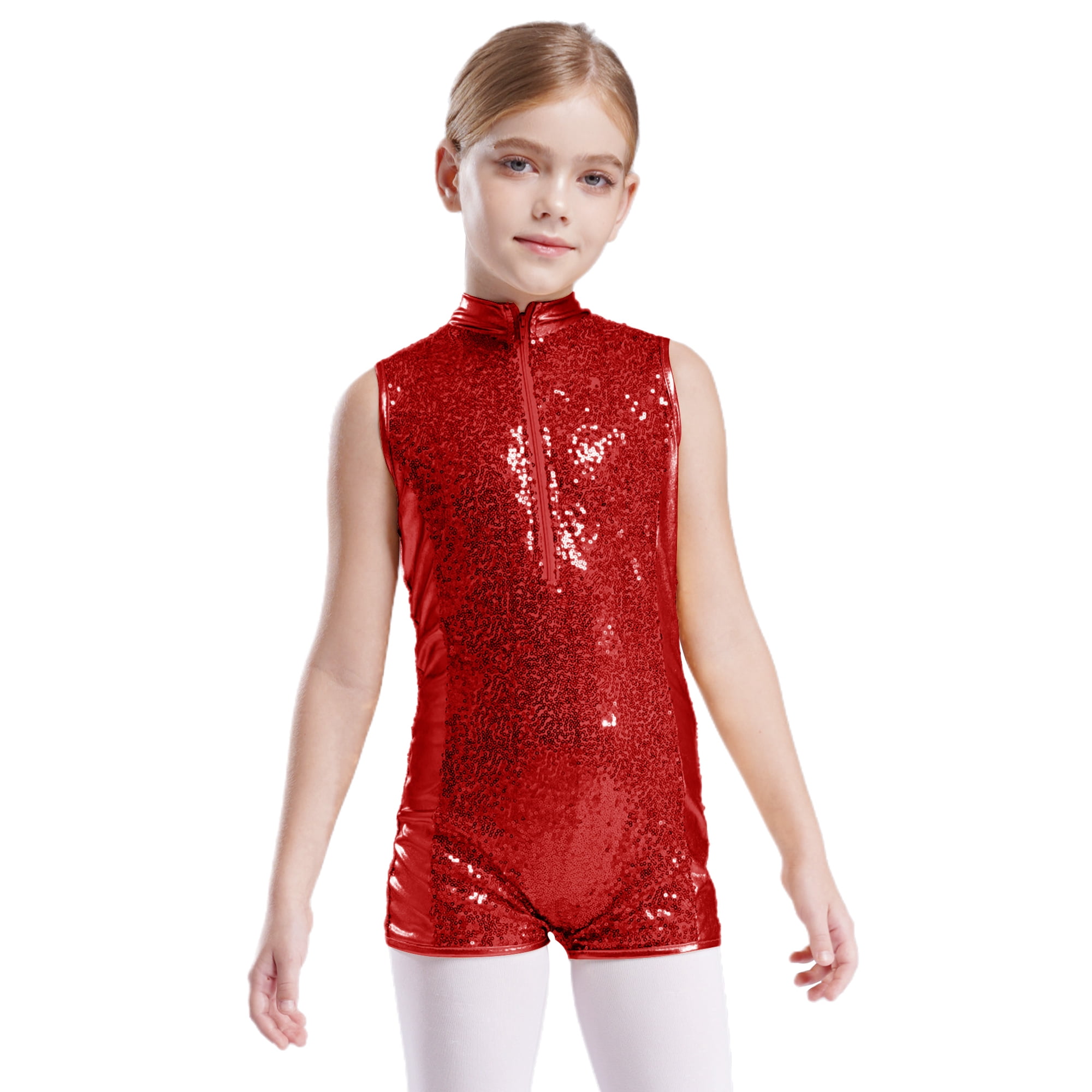 Click here for Inlzdz Kids Girls Sequins Sleeveless Ballet Dance... prices