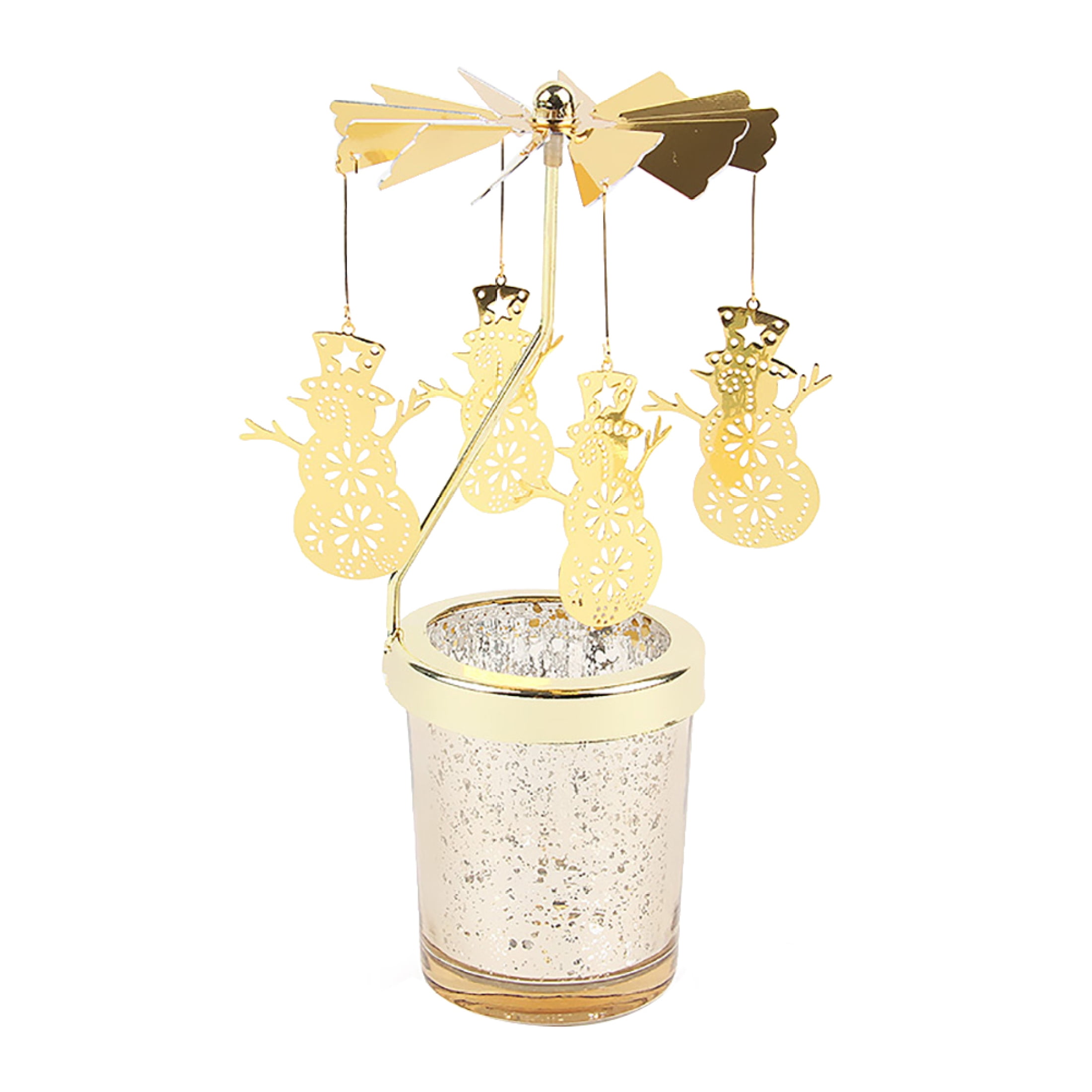 EUBUY Gold Candlesticks Rotating Romantic Rotation Spinning Carrousel ...