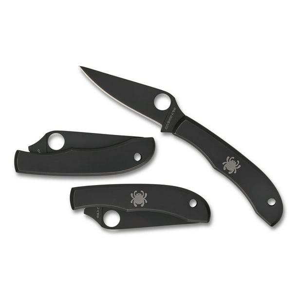 Spyderco Blackened Stainless Steel HoneyBee Slipjoint Pocket Knife ...
