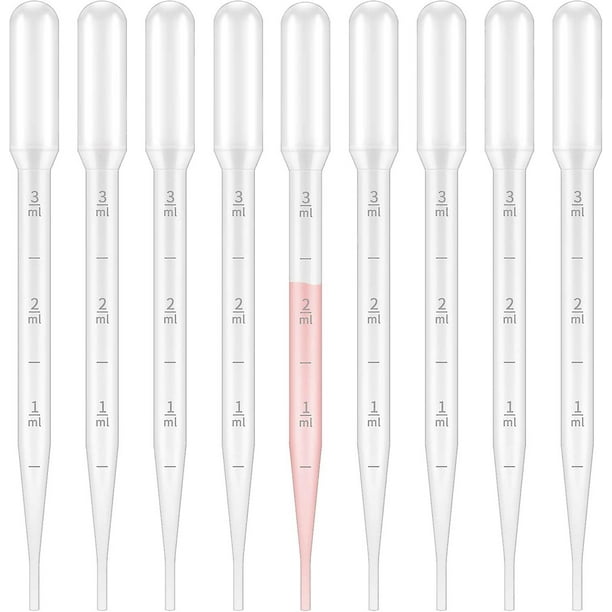 100 Pieces Pipettes, Transparent Graduated Pipettes, Transfer Pipette ...
