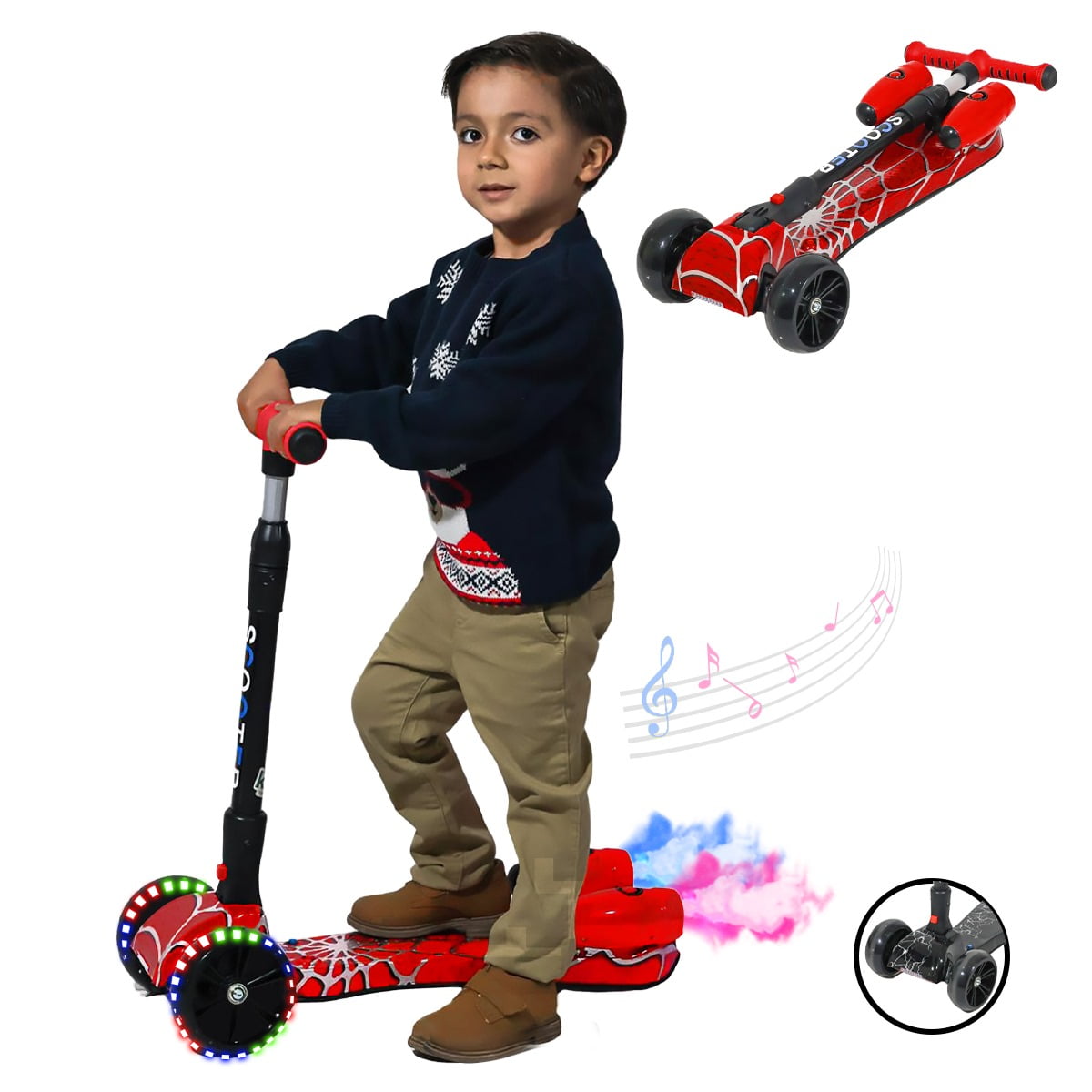 Scooter Patin Del Diablo Plegable, Con Humo, Musica y Bluetooth ...
