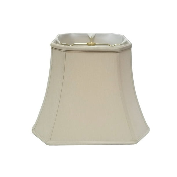 Royal Designs Square Cut Corner Bell Lamp Shade, Beige, 7.5" x 12" x 10 ...