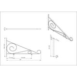 Hanging Metal Scroll Bracket - 36" Sign Holder - Walmart.com