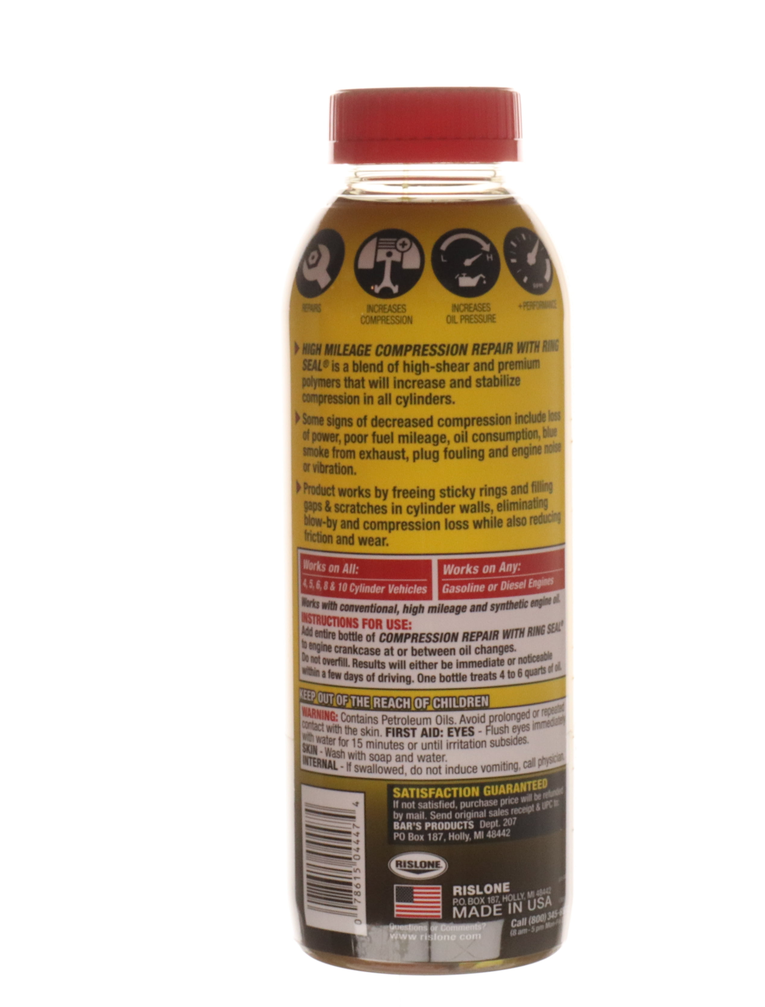 Rislone High Mileage 4 6 8 Compression Repair Additive 16.9 oz