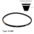 Uxcell A-686 V-Belts Drive Belt 686mm Inner Girth Rubber for Power ...