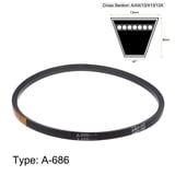 Uxcell A-686 V-Belts Drive Belt 686mm Inner Girth Rubber for Power ...