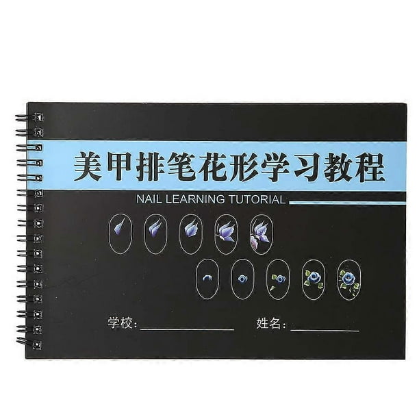 Modèle de pratique du nail art, livre d'apprentissage en papier, cahier ...