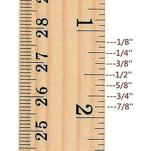 25 Pack Wooden Ruler 12 Inch Rulers Bulk Wood Measuring Ruler Office ...