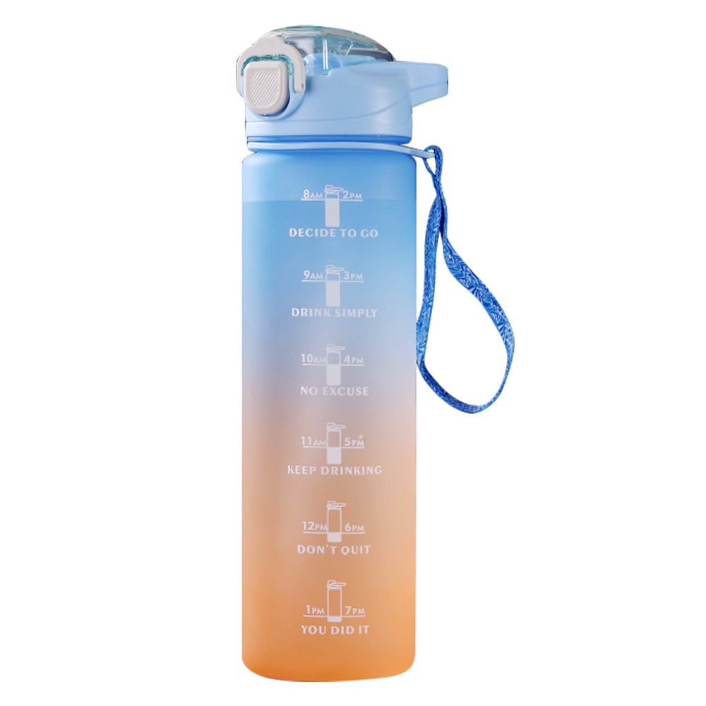 Motivational Water Bottle with Times to Drink,Time Marker & Removable ...