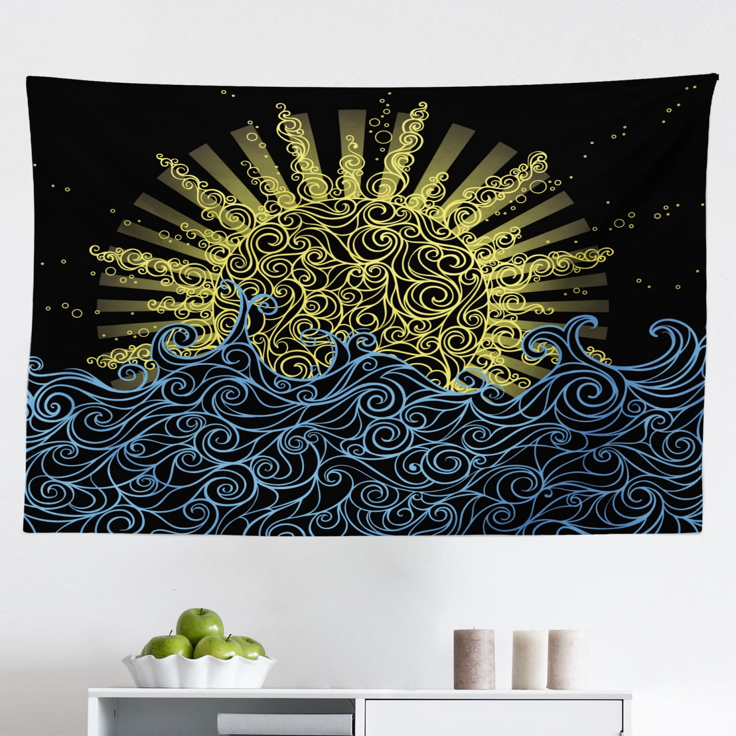 Alien Tapestry, Little Girl with Antlers and Monster Castle Forest ...