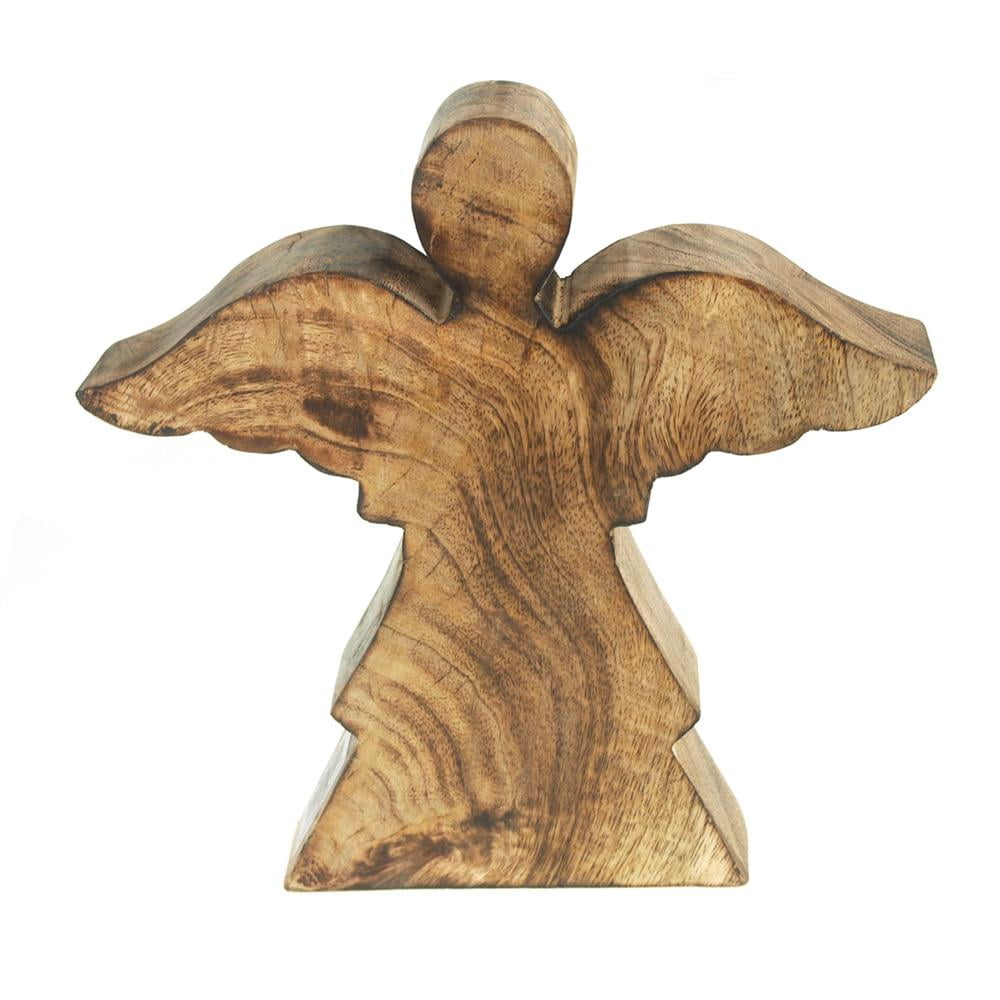 Christmas Flying Angel Wooden Stand, Natural, 8.4-Inch - Walmart.com ...