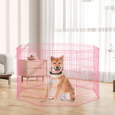 Iconic Pet Octagon 8-Panel Portable (Foldable) Pet Dog Cat Wire Pen, 24 ...