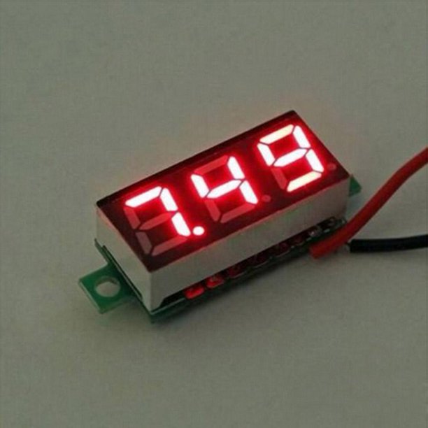 Peggybuy Mini 0.28inch DC 2.5V-30V LED Digital Battery Voltage Meter ...