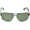 Ray-Ban Polarized Green Classic G-15 Square Men's Sunglasses, Black ...